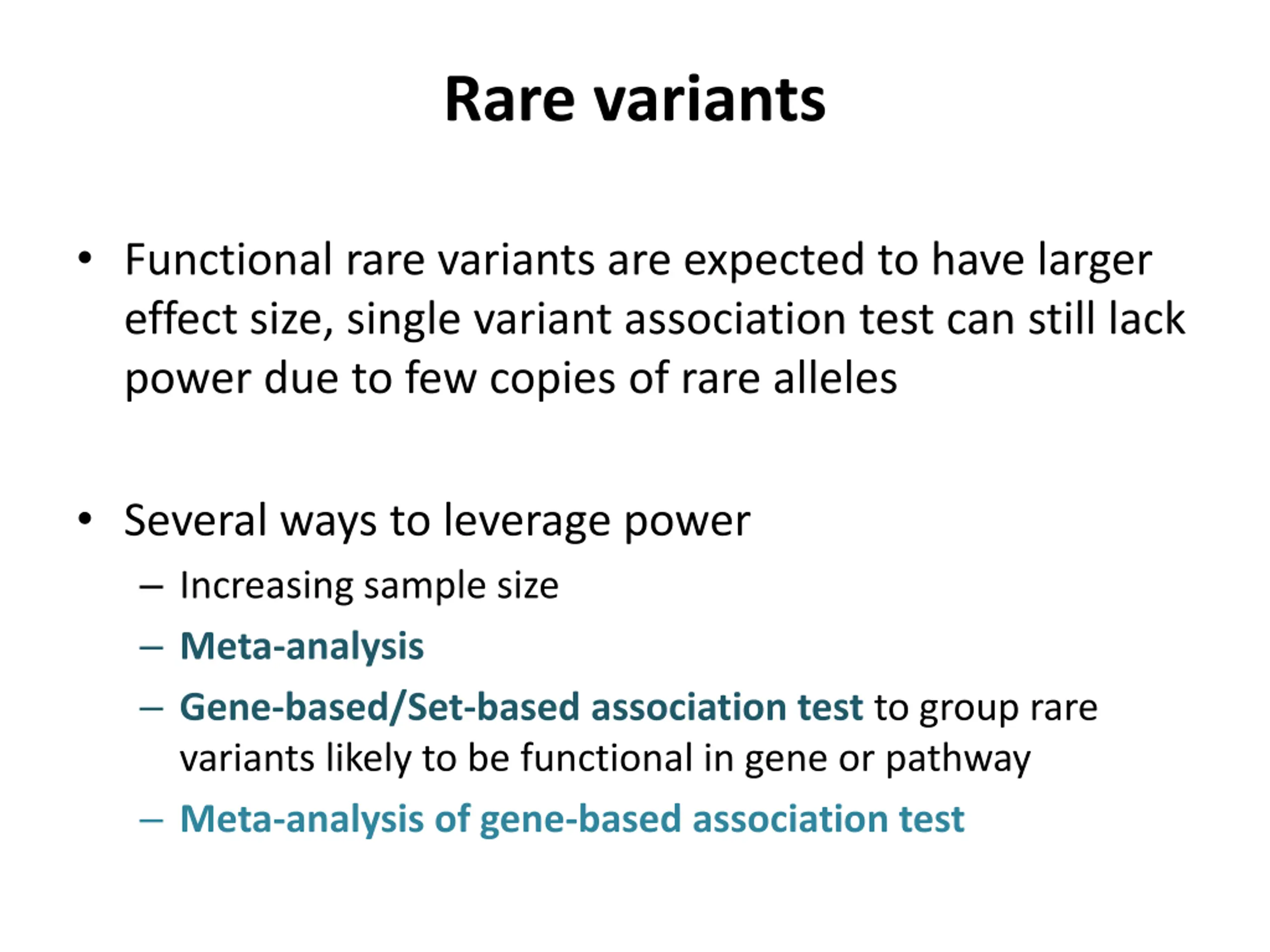PPT - Rare Variant Meta-Analysis Insights